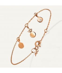 Evolve F Luxury Diamond Bracelet Pink Gold 18K With 0.02 Cts Diamond